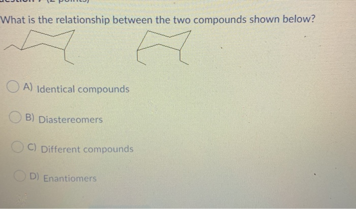 Solved What is the relationship between the two compounds | Chegg.com