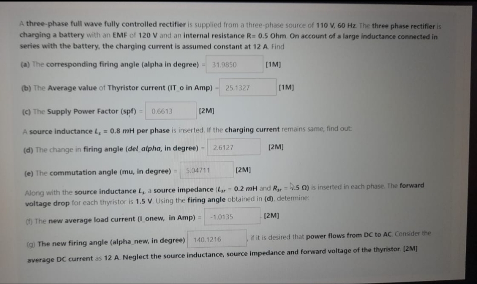 Solved A three-phase full wave fully controlled rectifier is | Chegg.com