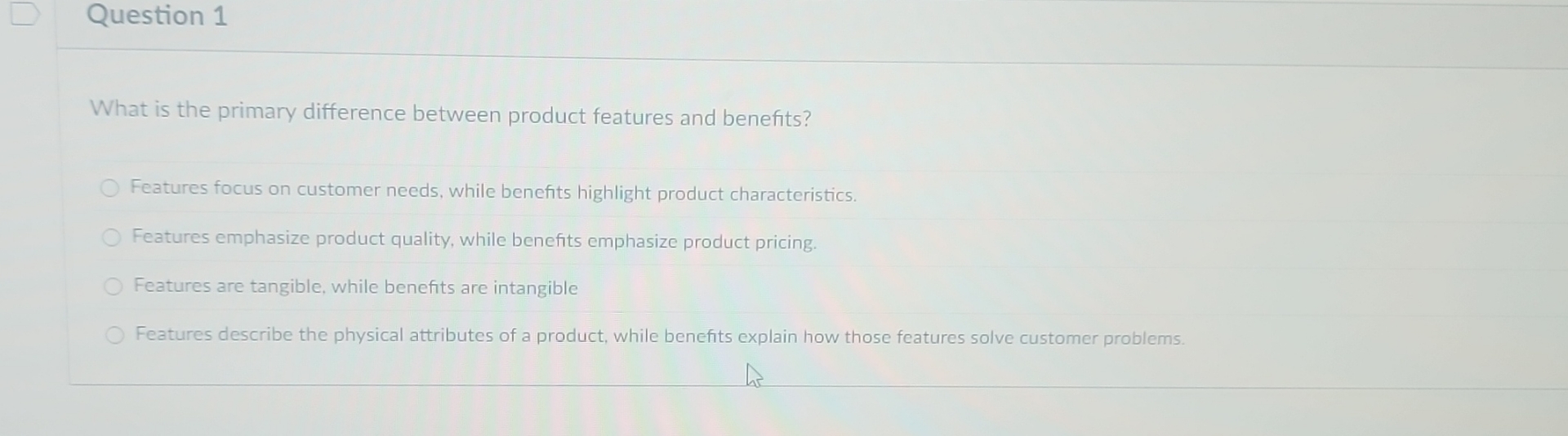 Solved Question 1What is the primary difference between | Chegg.com