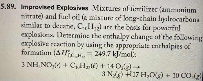 Solved *5.90. A Little TNT Trinitrotoluene (TNT) is a highly | Chegg.com