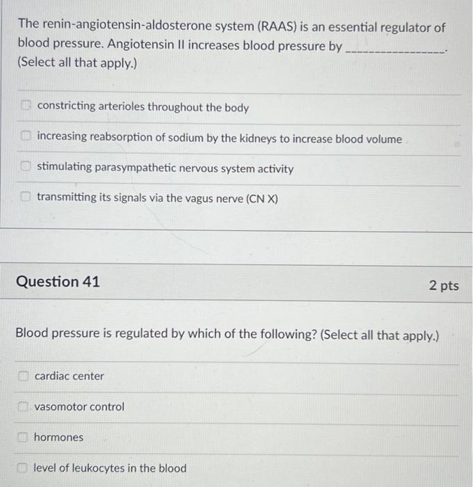 Solved The renin-angiotensin-aldosterone system (RAAS) is an | Chegg.com