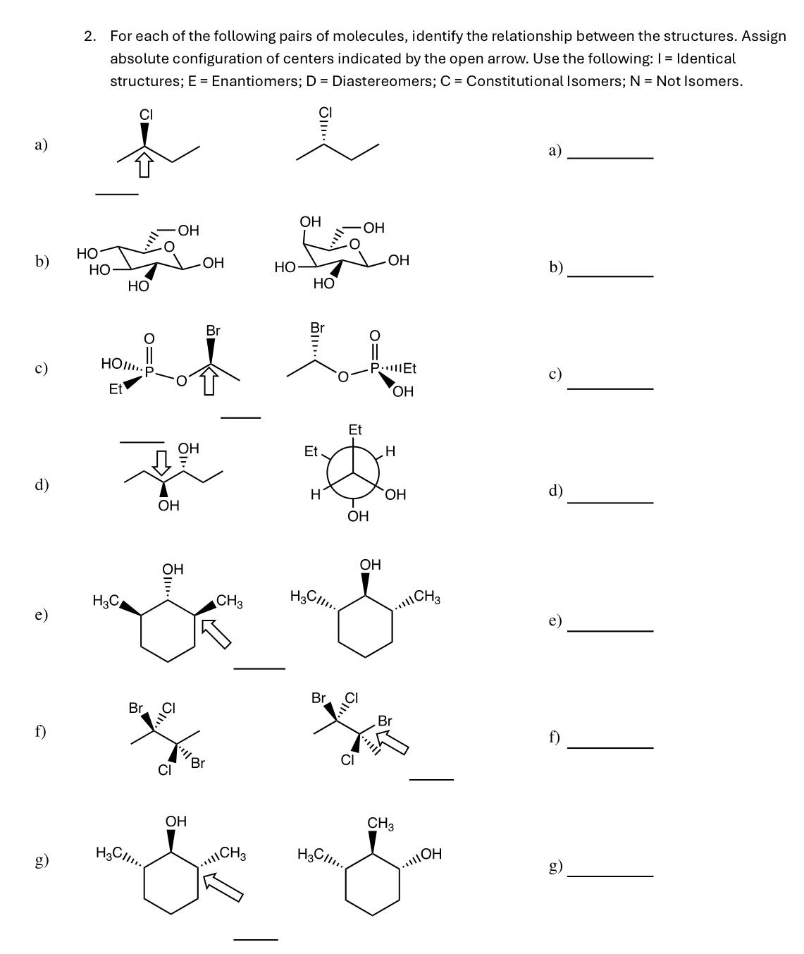 Solved For each of the following pairs of molecules, | Chegg.com