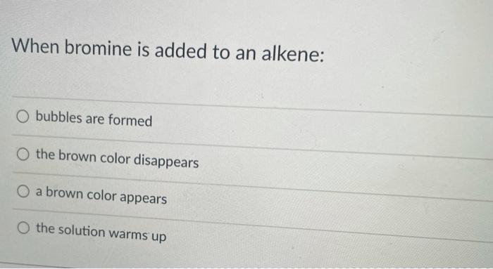 Solved Markovnikov's Rule applies to the: addition of Br2 to | Chegg.com