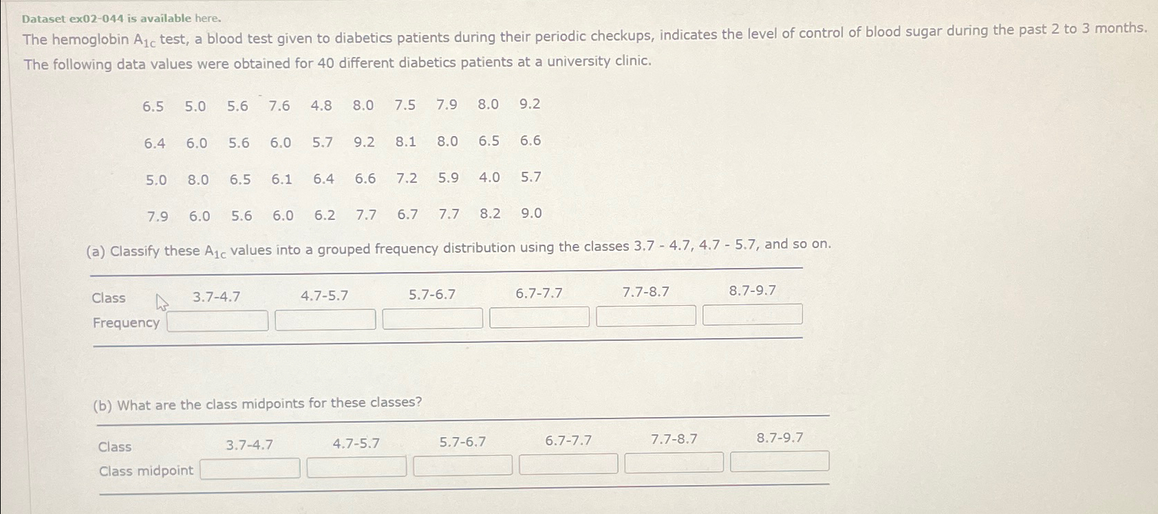Solved Dataset ex02-044 is available here. The following | Chegg.com