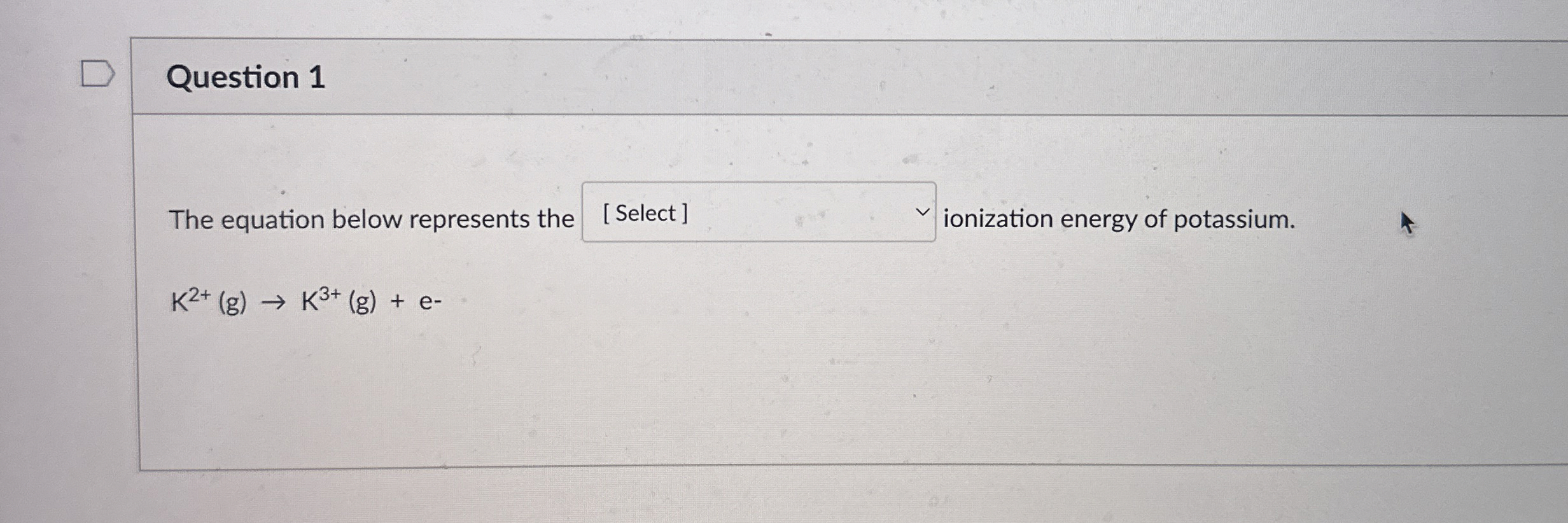 Solved Question 1The equation below represents theionization | Chegg.com