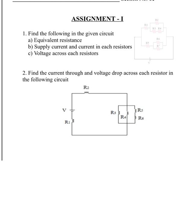Solved 1. Find the following in the given circuit a) | Chegg.com