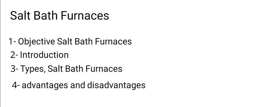 Solved Salt Bath Furnaces 1- Objective Salt Bath Furnaces 2- | Chegg.com