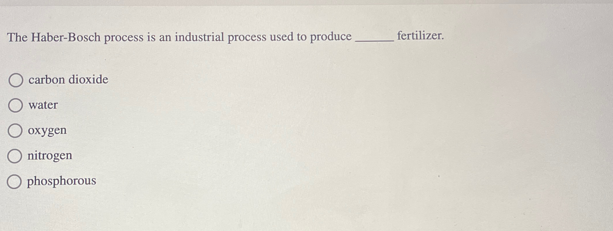 Solved The Haber-Bosch process is an industrial process used | Chegg.com