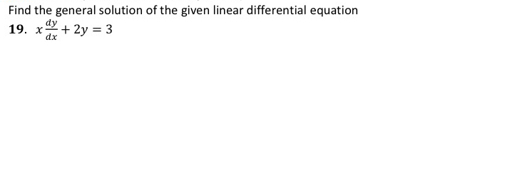 Find the general solution of the given linear | Chegg.com