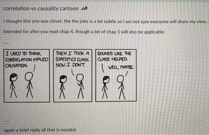 Solved correlation vs causality cartoon At I thought this | Chegg.com