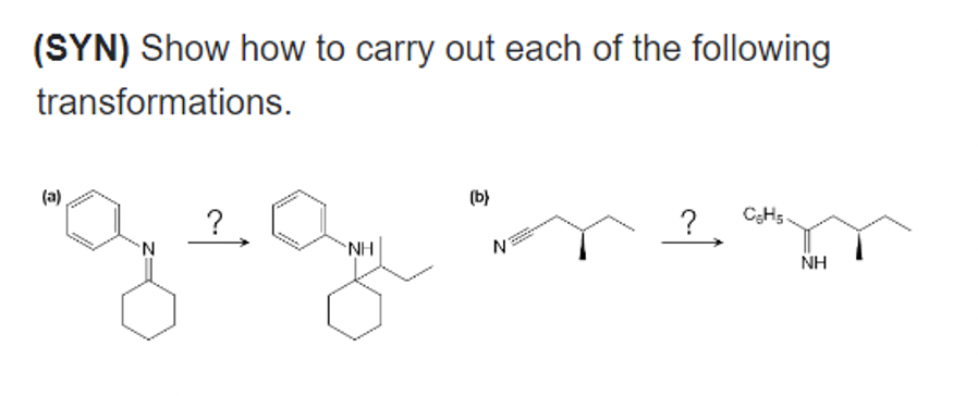 Solved (SYN) ﻿Show how to ﻿carry out each of ﻿the | Chegg.com