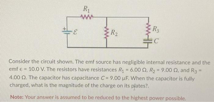 Solved Consider the circuit shown. The emf source has | Chegg.com