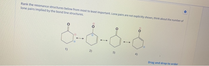 Solved Rank the resonance structures below from most to | Chegg.com