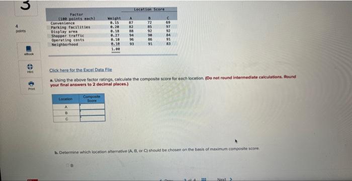Solved Cickhere for the Exsel Data Fle. a. Using the above | Chegg.com