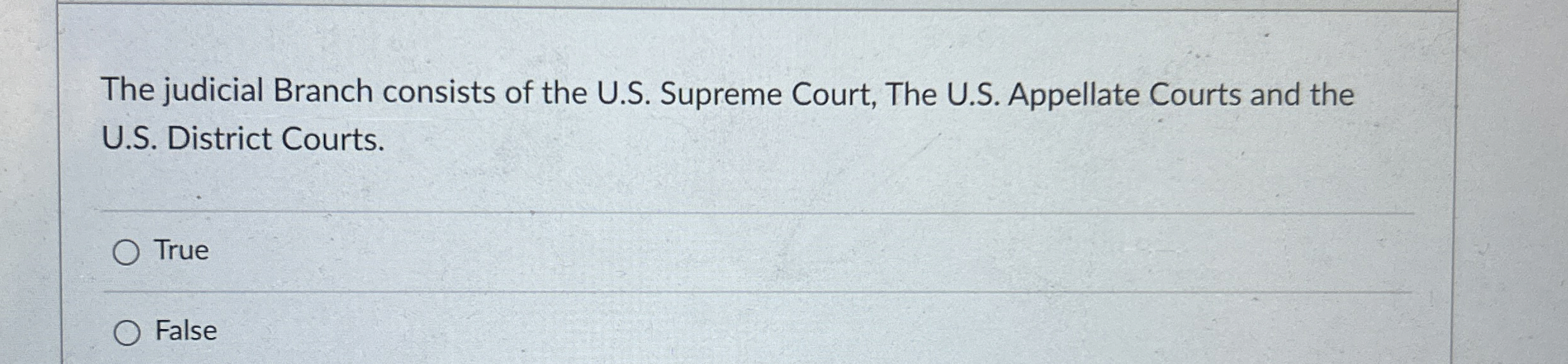 Solved The judicial Branch consists of the U.S. ﻿Supreme | Chegg.com