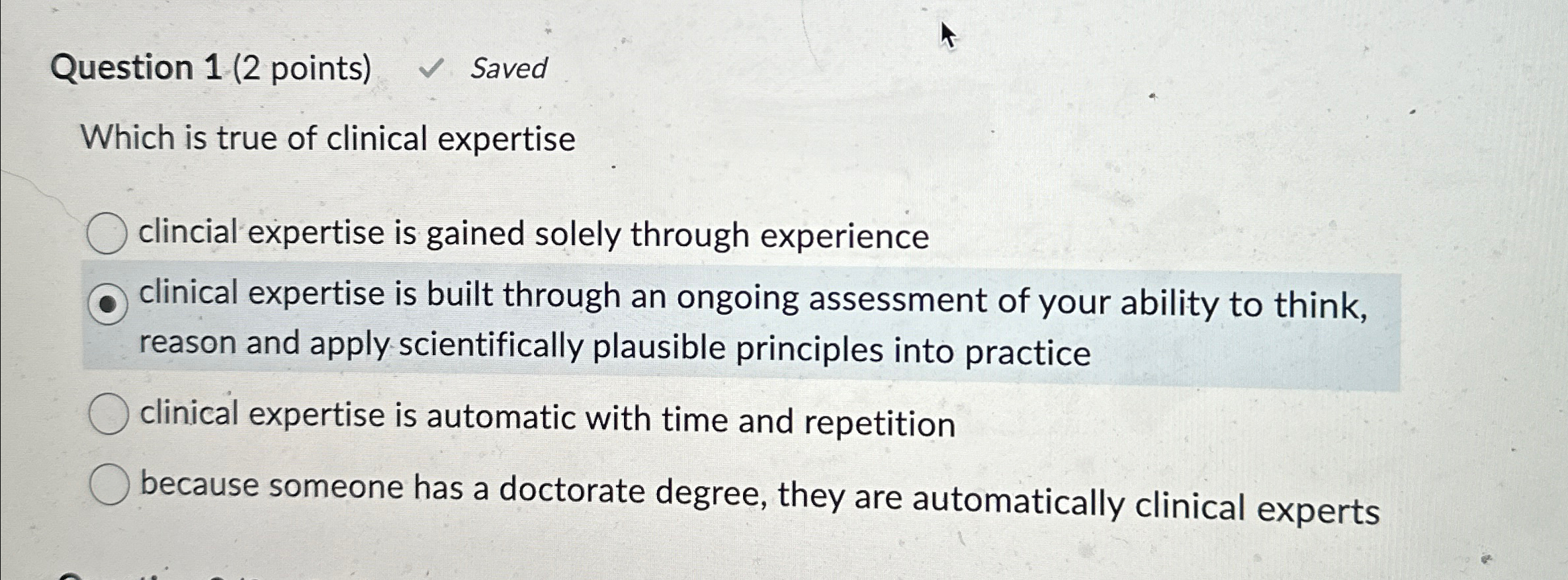 Solved Question 1 ( 2 ﻿points) ﻿SavedWhich is true of | Chegg.com