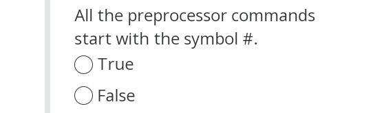 Solved All The Preprocessor Commands Start With The Symbol 0729