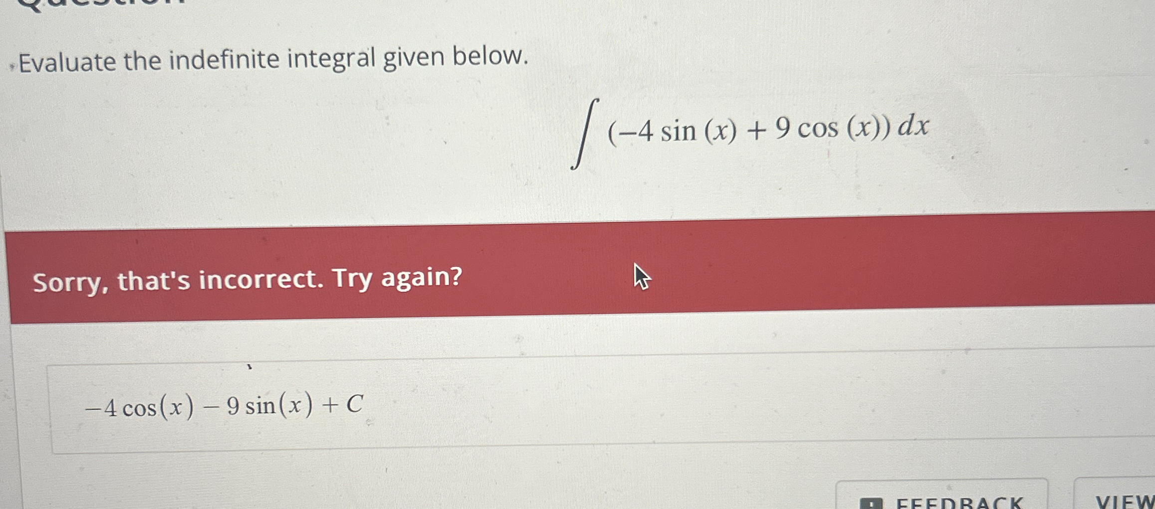 Solved ,Evaluate the indefinite integral given | Chegg.com