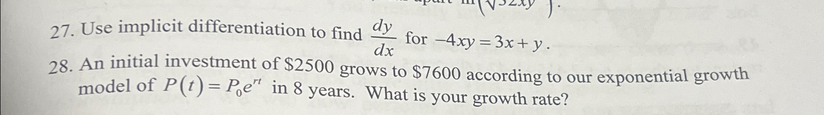 Solved An initial investment of $2500 ﻿grows to $7600 | Chegg.com