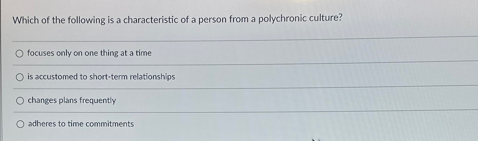 Solved Which of the following is a characteristic of a | Chegg.com