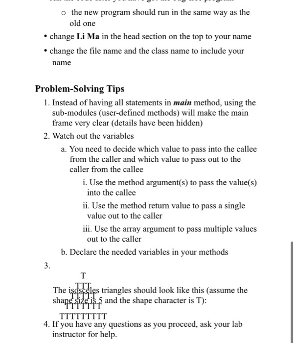 o by using return value Problem Description Modify | Chegg.com