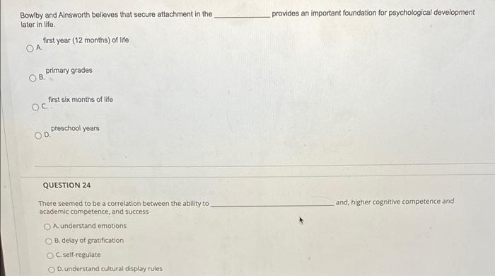 Solved Match the attachment terms with their appropriate | Chegg.com