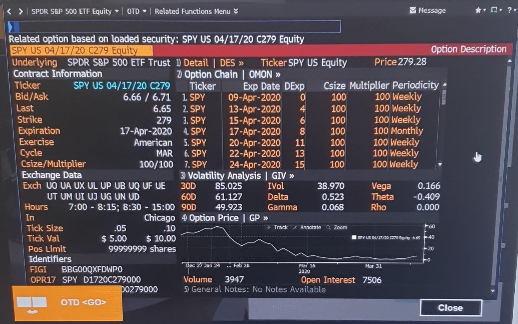 Click on the Bloomberg Terminal screen to examine | Chegg.com