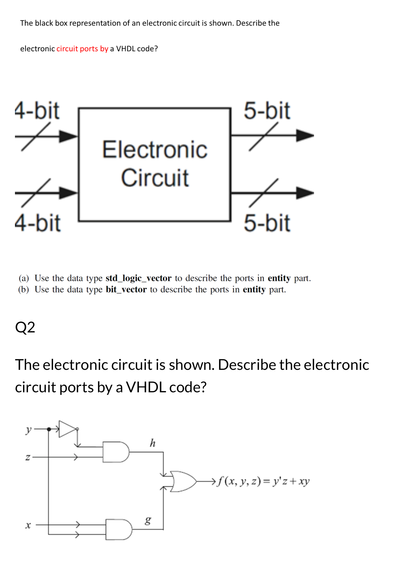 Solved The black box representation of an electronic circuit | Chegg.com