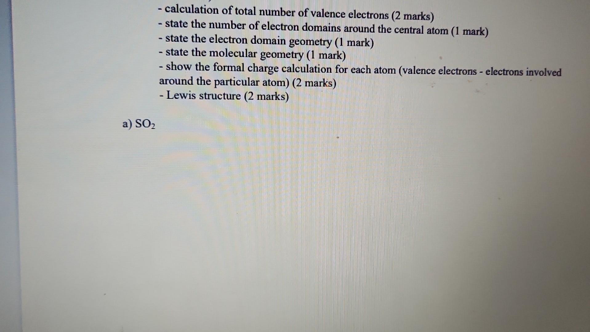 Solved - calculation of total number of valence electrons ( | Chegg.com