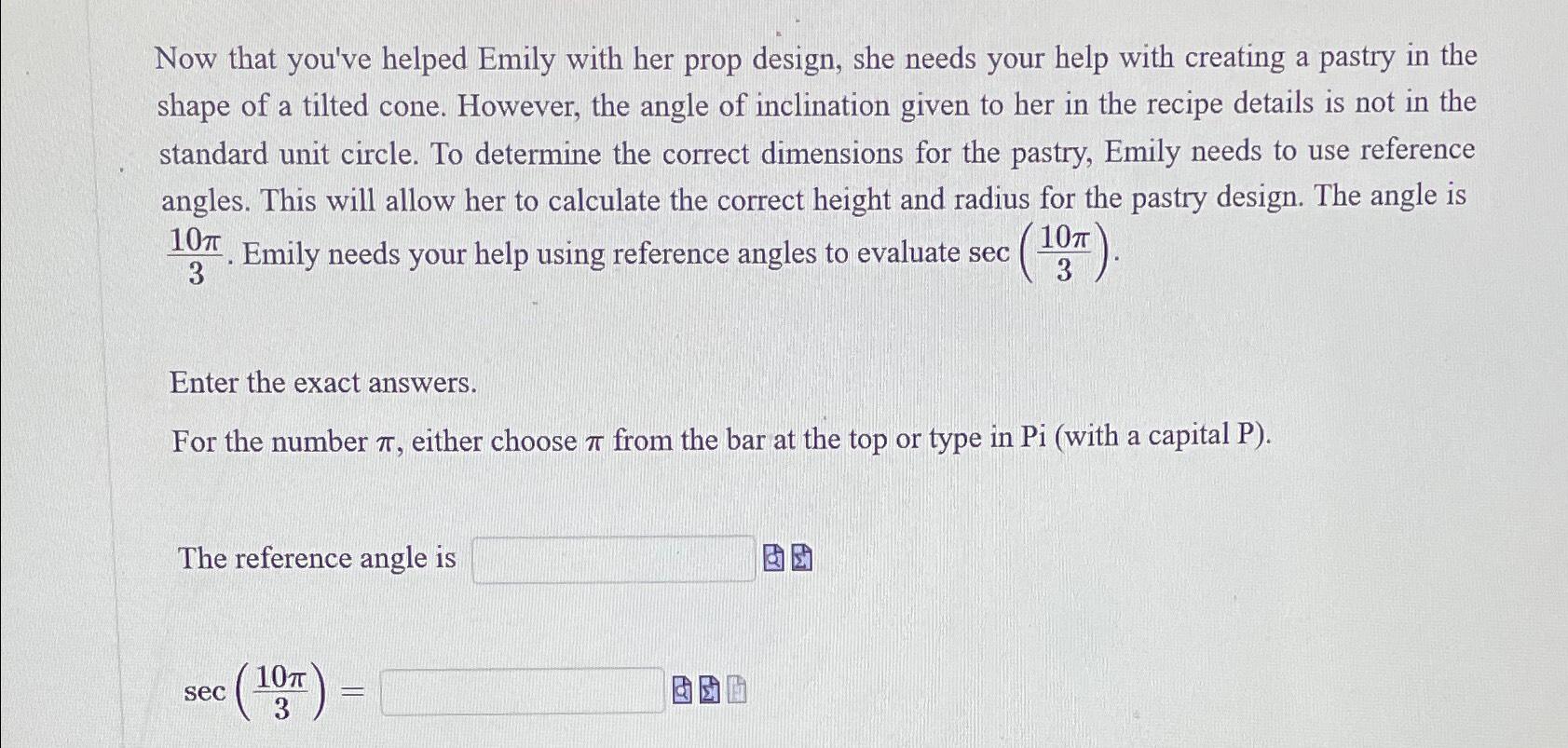 Solved Now that you've helped Emily with her prop design, | Chegg.com