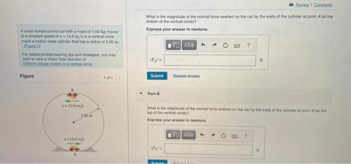 [Solved]: What is the magnitude of the normal force exerted
