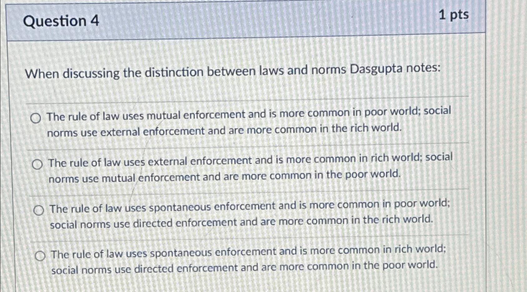 Solved Question 41 ﻿ptsWhen discussing the distinction | Chegg.com