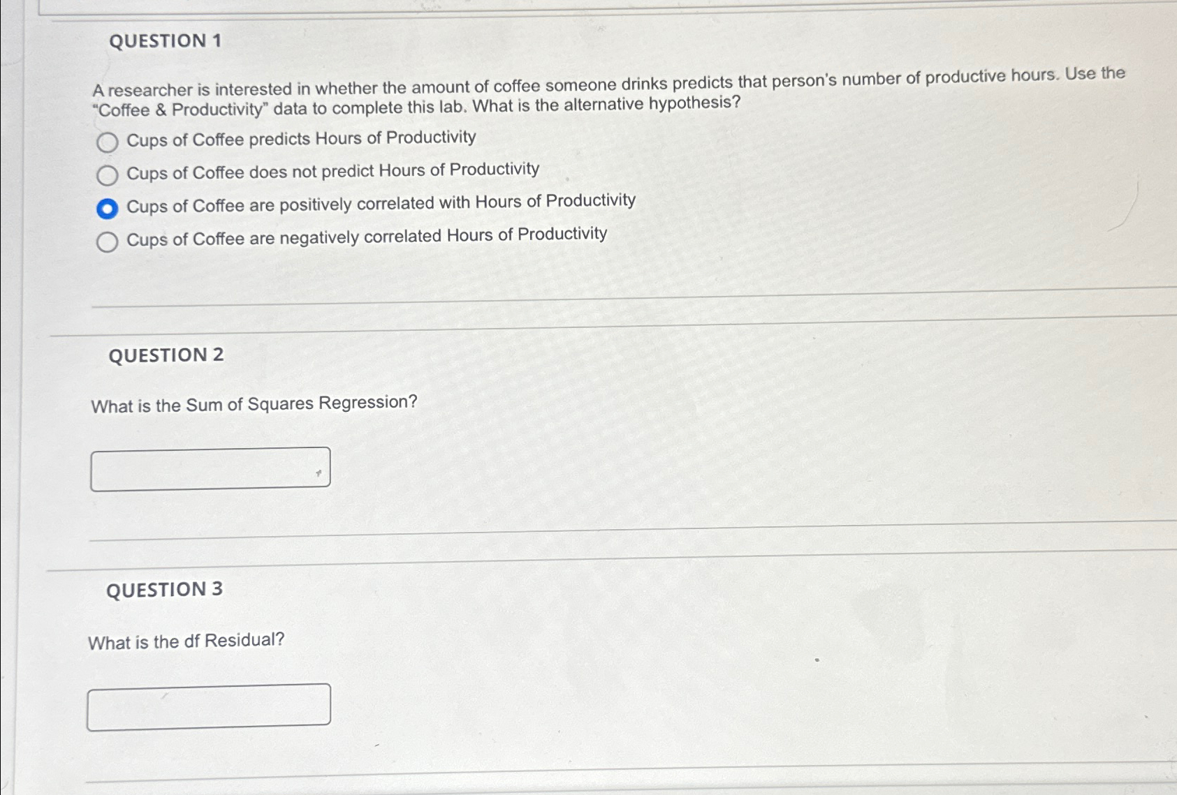 Solved QUESTION 1A researcher is interested in whether the | Chegg.com