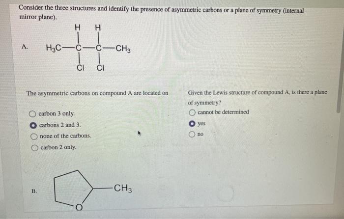 Solved Consider the three structures and identify the | Chegg.com