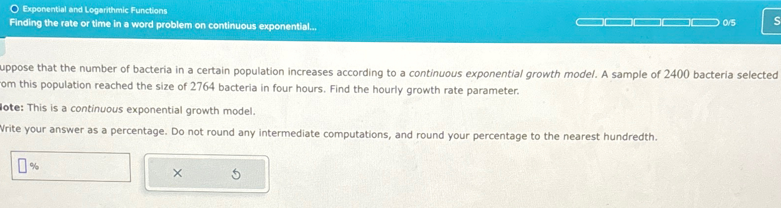 Solved Exponential and Logarithmic FunctionsFinding the rate | Chegg.com