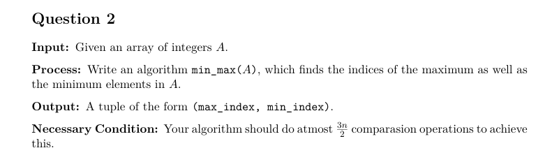 Solved Question 2Input: Given an array of integers | Chegg.com
