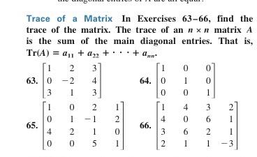 Solved Finding Products of Diagonal Matrices In Exercises 59 | Chegg.com