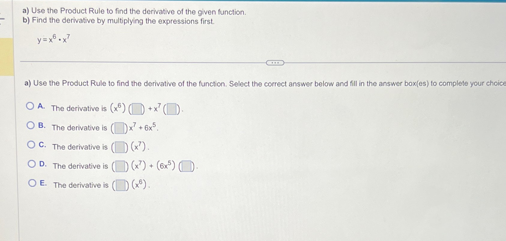 Solved a) ﻿Use the Product Rule to find the derivative of | Chegg.com