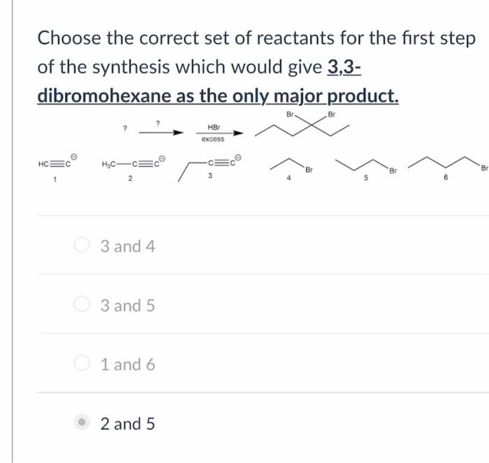 Solved Choose the correct set of reactants for the first | Chegg.com