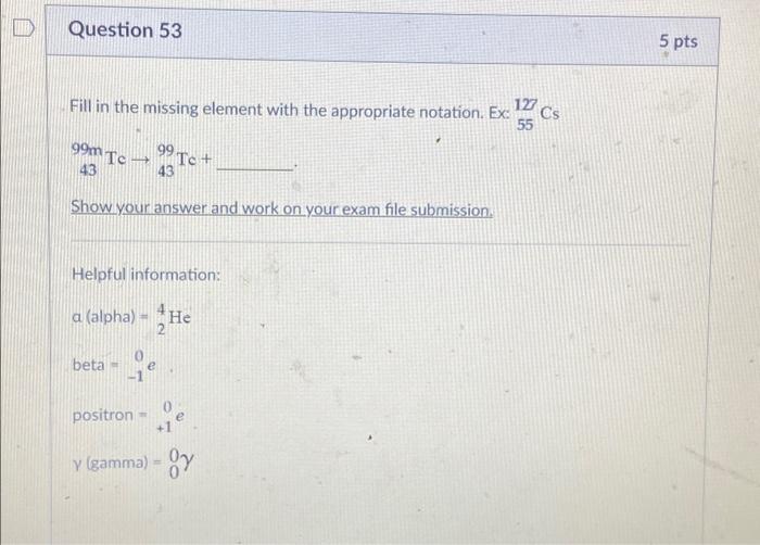 Solved Question 53 Fill in the missing element with the | Chegg.com