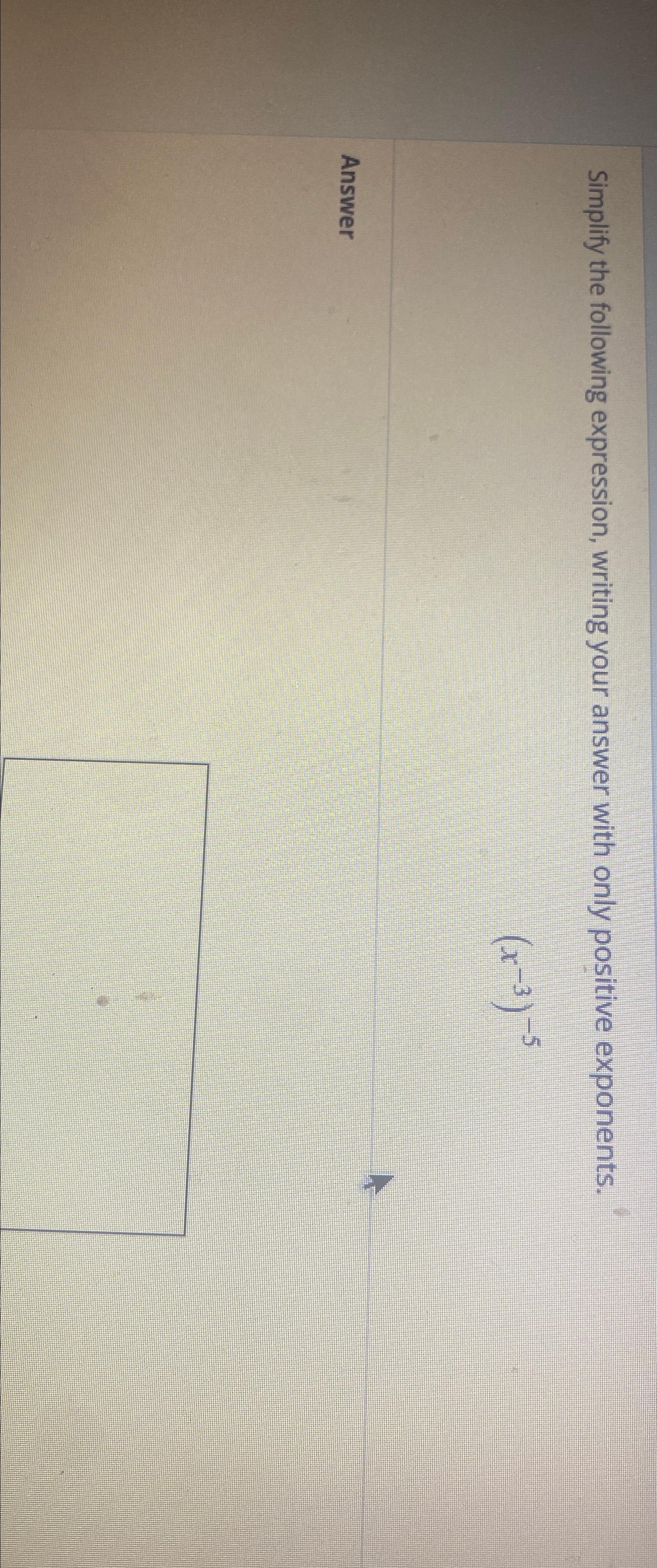 Solved Simplify the following expression, writing your | Chegg.com