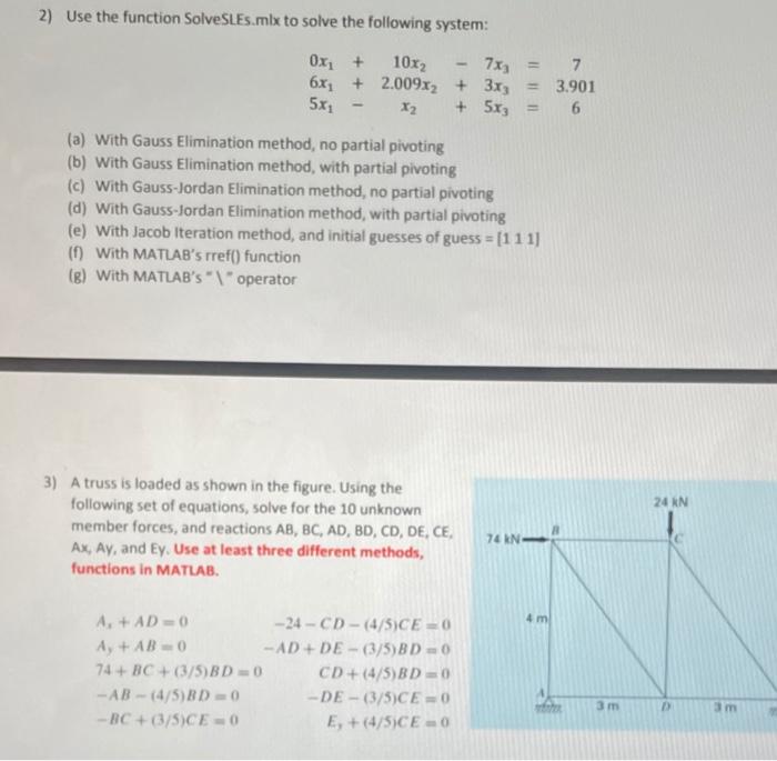 1) Create a new MATLAB user-defined function as | Chegg.com