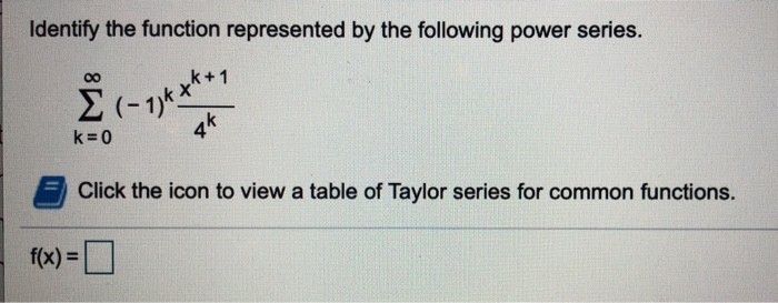 Solved Identify the function represented by the following | Chegg.com