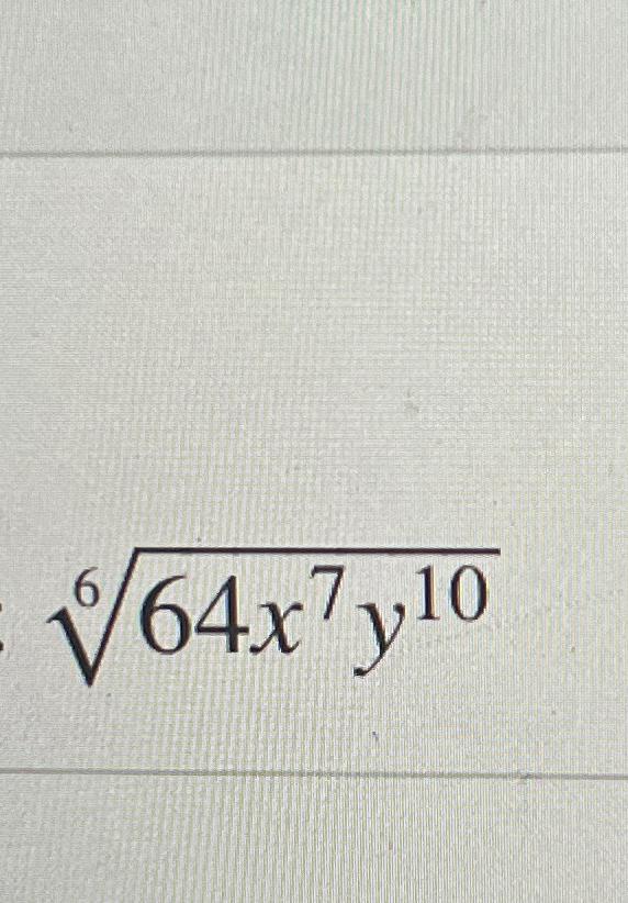 Solved 64x7y106 | Chegg.com