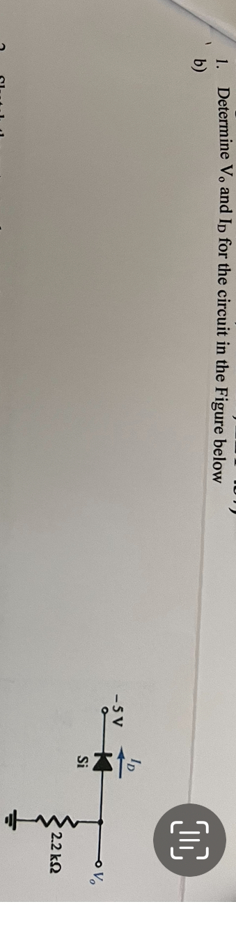 Solved Determine VO ﻿and ID ﻿for the circuit in the Figure | Chegg.com