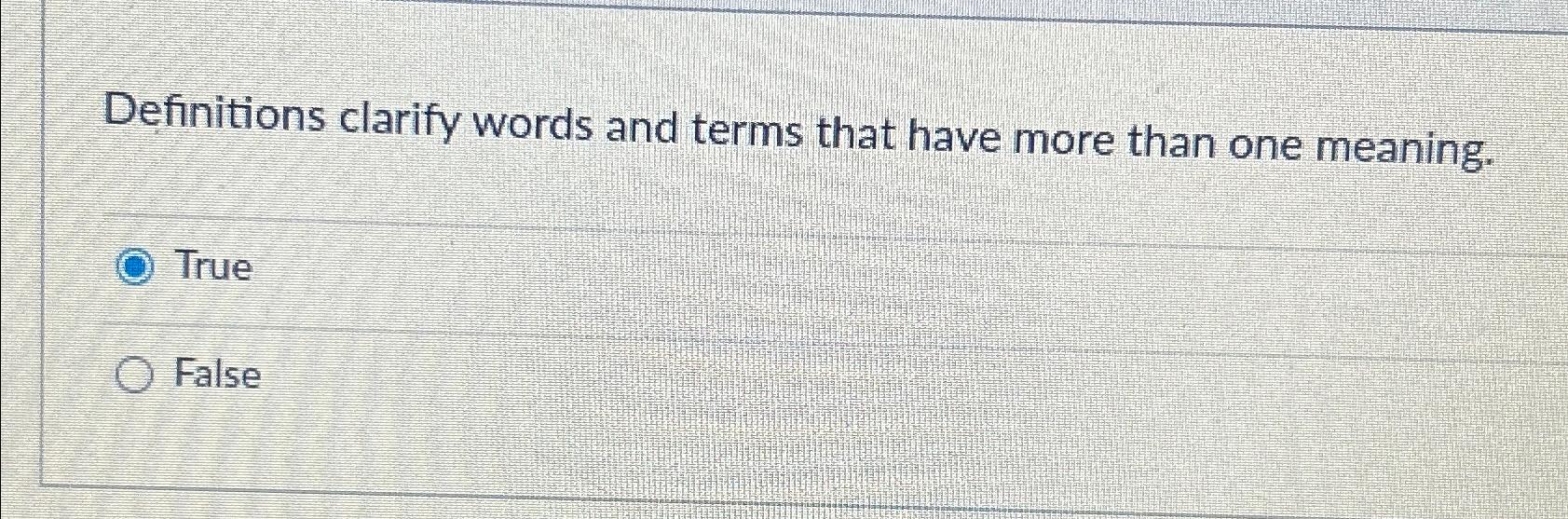 Solved Definitions clarify words and terms that have more | Chegg.com