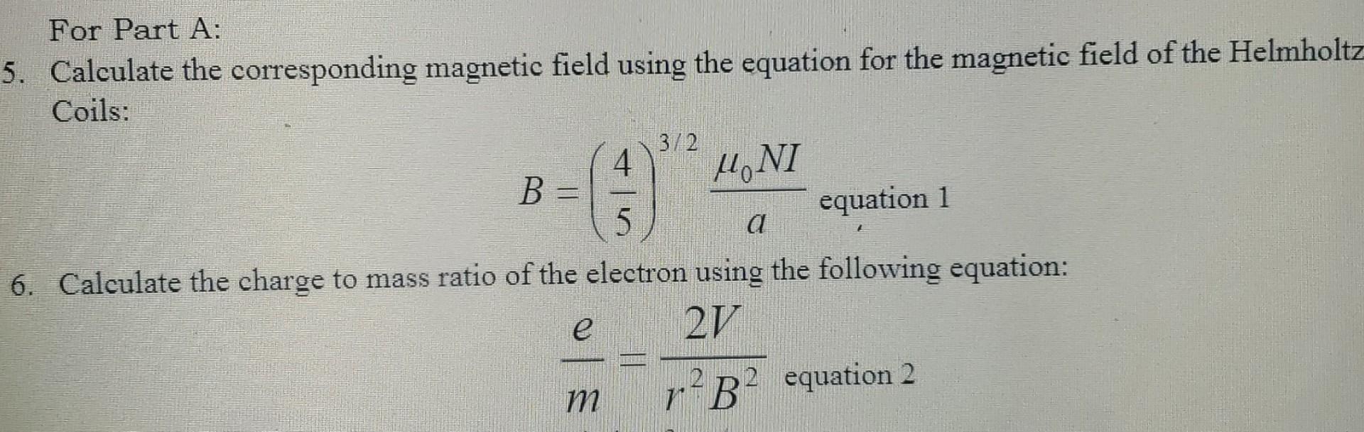 For Part A: Calculate the corresponding magnetic | Chegg.com