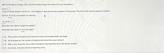 a) Use regression to fit a logistic equasion | Chegg.com