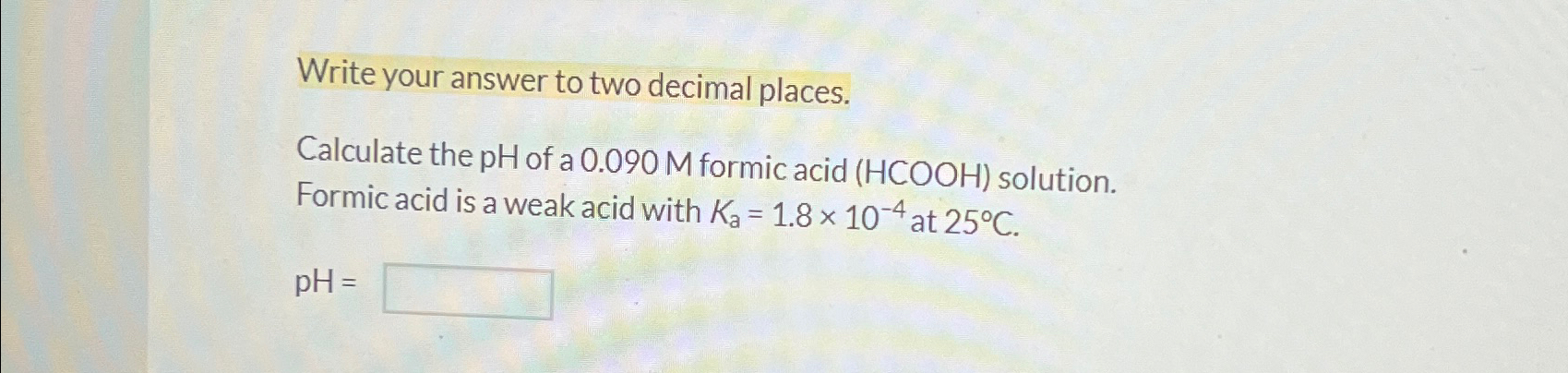 Solved Write your answer to two decimal places.Calculate the | Chegg.com