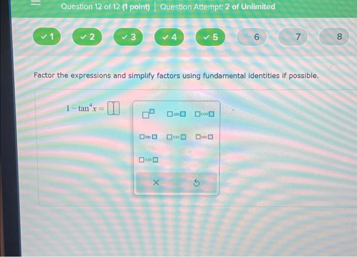 Solved Factor the expressions and simplify factors using | Chegg.com